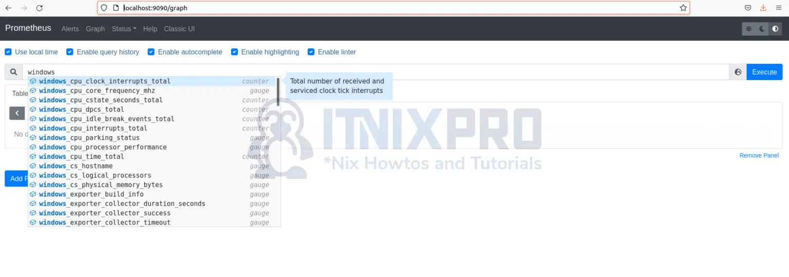 Monitor Windows system metrics using Prometheus node exporter - itnixpro.com