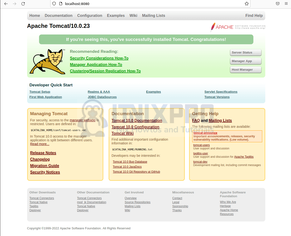 Install Apache Tomcat On Ubuntu 2204