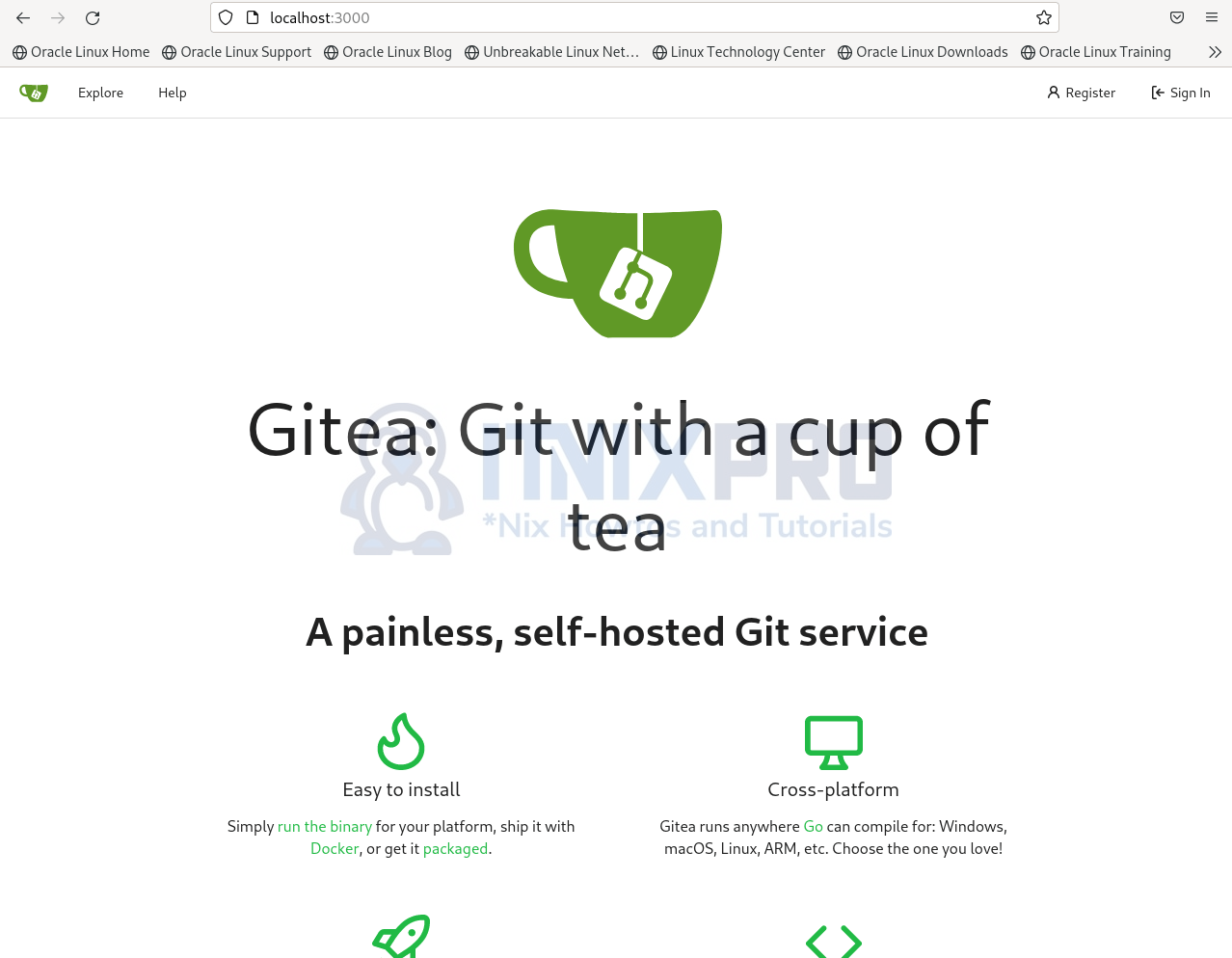 Install Gitea Code Hosting Service On Oracle Linux