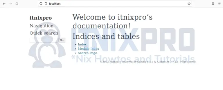 Install Sphinx-Doc on Ubuntu Linux - itnixpro.com Install Sphinx-Doc on Ubuntu Linux - itnixpro.com