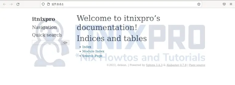 Install Sphinx-Doc on Debian Linux - itnixpro.com Install Sphinx-Doc on Debian Linux - itnixpro.com