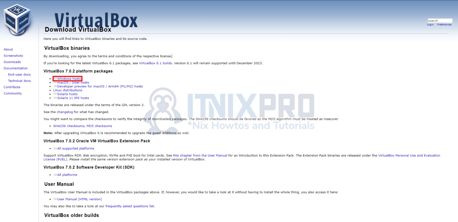 Install VirtualBox 7 on Windows 10 - itnixpro.com