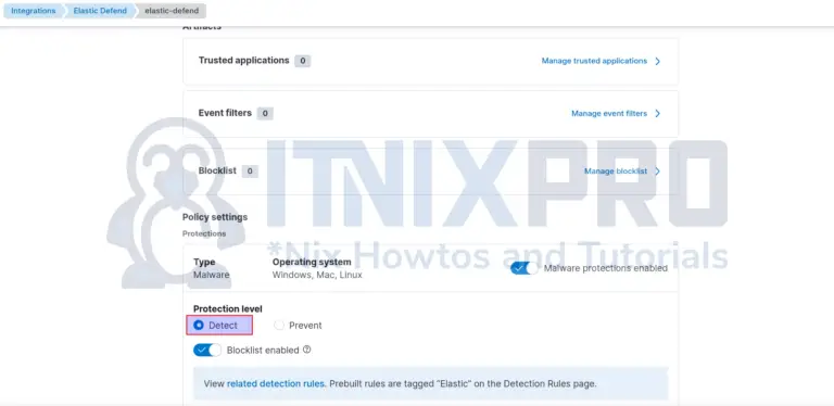 Configure Elastic Endpoint Security Malware Detection and Prevention - itnixpro.com