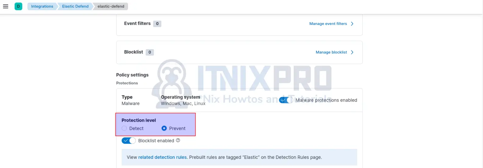 Configure Elastic Endpoint Security Malware Detection and Prevention - itnixpro.com