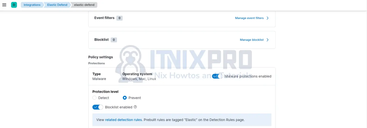 Configure Elastic Endpoint Security Malware Detection and Prevention ...
